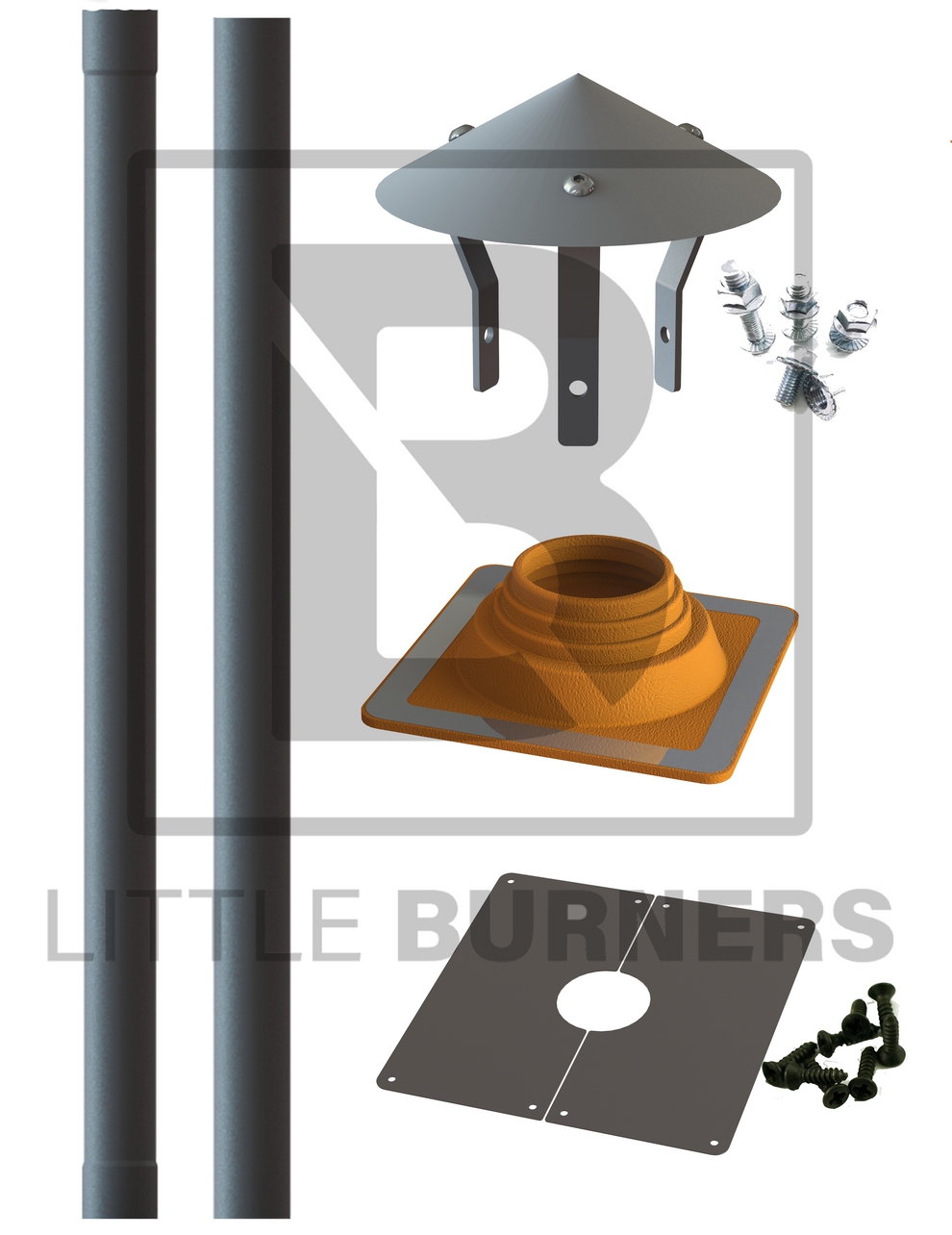 3" Single Wall Flue Kits – LittleBurners